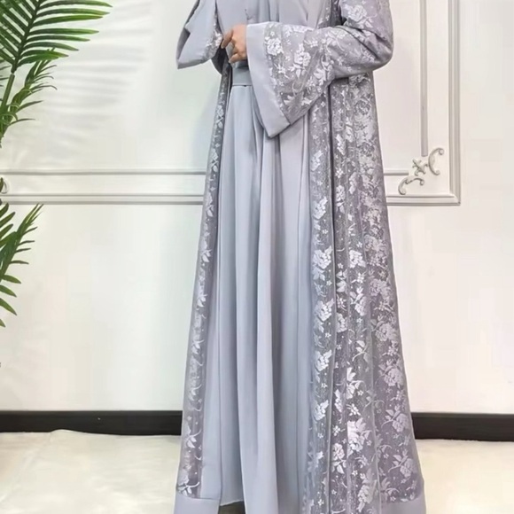 Dresses | Women Morocco Muslim Dress Abaya 2 Piece Set Lace Kaftan Casual Dubai Turkey Isl ...